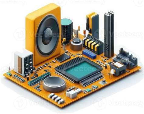 Integrated Circuit Board With Audio Components 60730181 Png
