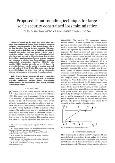 Pdf Proposed Shunt Rounding Technique For Large Scale Security