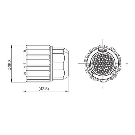 Waterproof Ip67 7 Pin Signal Transmission Plug Socket Connectors From