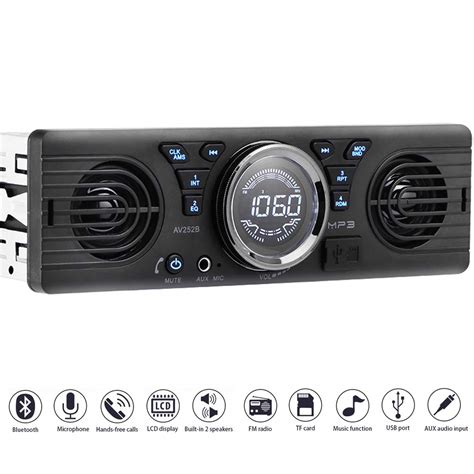 Polarlander Universal 1 Din 12v In Dash Car Radio Audio Player Built In