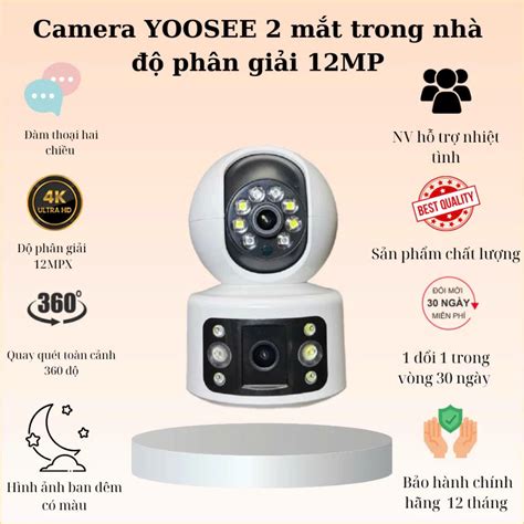 Camera Yoosee 2 Mắt Phiên Bản 15mp Xem 2 Vị Trí Khác Nhau Trên 1