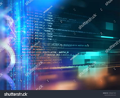 Programming Code Abstract Technology Background Software Stok