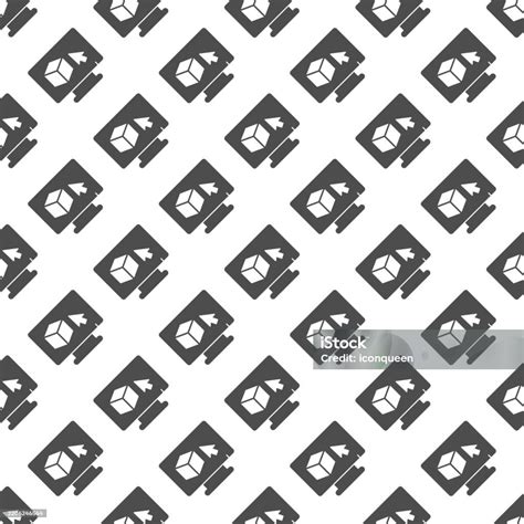 3d 사각형 및 커서 포인터 솔리드 이음매 없는 패턴 건축가 스튜디오 테마가 있는 모니터 벡터 그래픽입니다 배경이 있는 3d 프로그램 기호로 표시하고 글리프 아이콘을