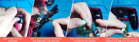 Duxicepin 2k3 Ohm Potentiometer 20 Set And Thumbstick Cap Replacement For Ps5 Analog