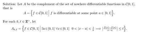 Real Analysis Understanding A Proof About The Set Of Nowhere Differentiable Functions