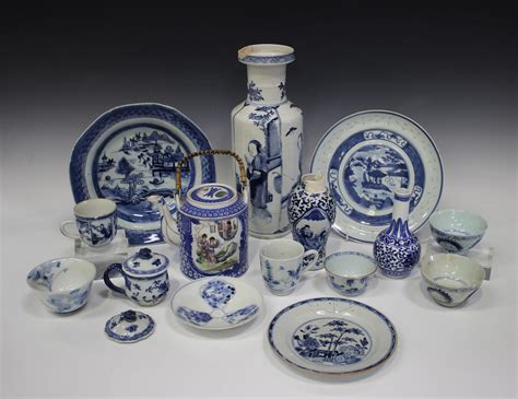 A collection of assorted Chinese porcelain, 18th century and later ...
