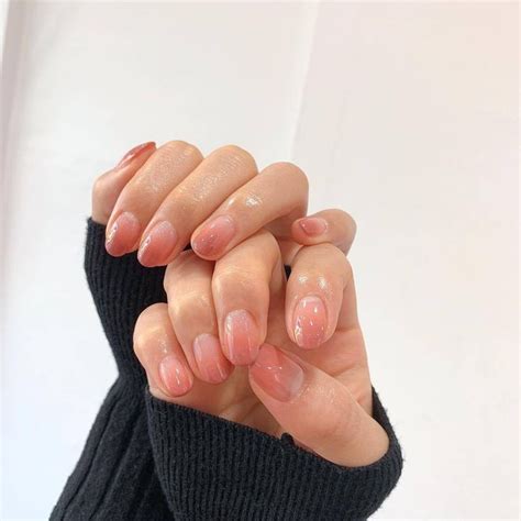 네일 브라운 그라데이션 원컬러 시럽 심플한 라운드쉐입 By 네일또와 네일하기 전에 젤라또 그라데이션 네일