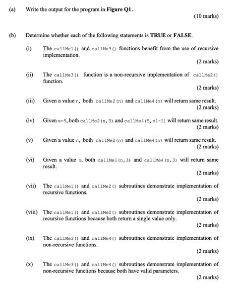 Solved Answer Q1 A And Q1 B I Q1 B X Based On The Chegg Com