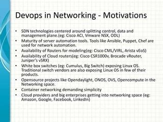 Devops In Networking PPTX