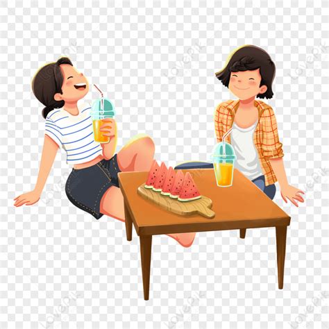 조용한 여름 시간 Png 일러스트 무료 다운로드 Lovepik