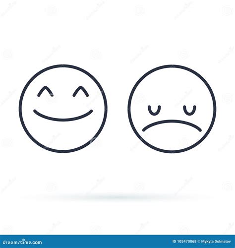 Smiling Face With Smiling Eyes Emoticon Line Icon Outline Sign Linear Style Pictogram Isolated