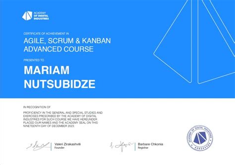 Mariam Nutsubidze On Linkedin Im Happy To Share That Ive Obtained A