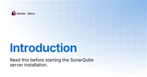 Introduction Sonarqube Server 107 Sonar Documentation