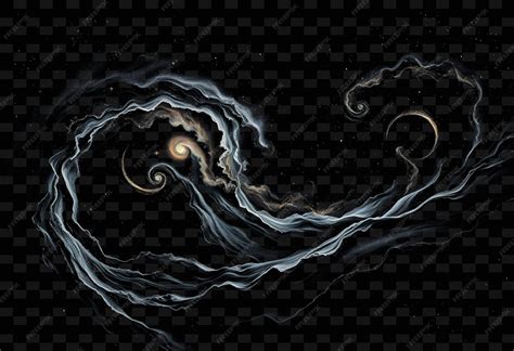Galactic Tide Pulling With Shadowy Charcoal And Slate Undulating With Gravitati Png Neon
