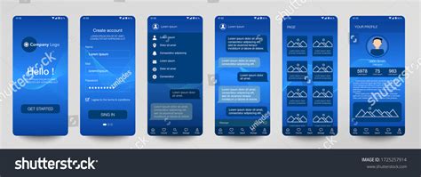 Design Mobile App Ui Ux Gui Stock Vector Royalty Free 1725257914 Shutterstock