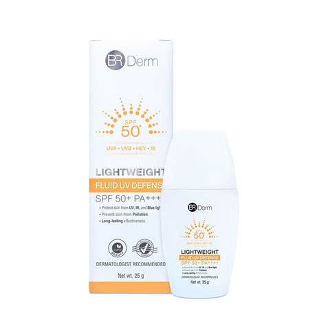 Br Derm Lightweight Fluid Sunscreen Spf 50 Pa 25 G ผลิตภัณฑ์กันแดดสูตรสำหรับป้องกันและ