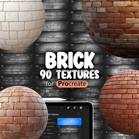 Artstation 90 Procreate Brick Textures Bricks Procreate Texture