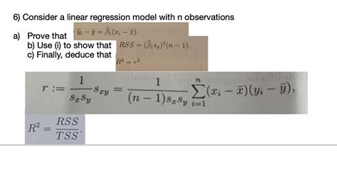 Solved Consider A Linear Regression Model With N