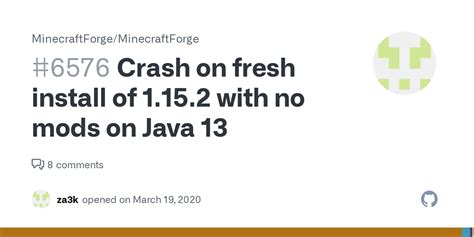 Crash On Fresh Install Of 1152 With No Mods On Java 13 · Issue 6576