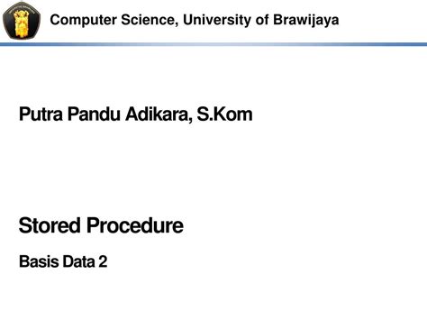 Ppt Stored Procedure Powerpoint Presentation Free Download Id4390517