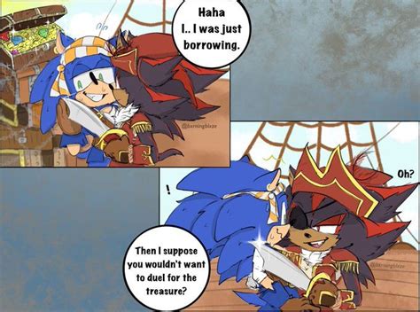 Sonadow Pirate Au Comic Pirate Shadow X Sonic Sonic Comics Sonic X