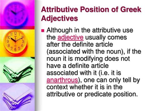 Ppt Understanding Greek Adjectives Attributive And Predicate