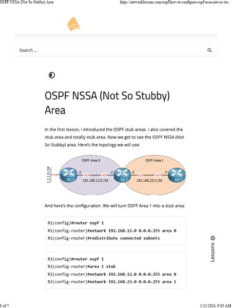 Ospf Nssa Not So Stubby Area Pdf