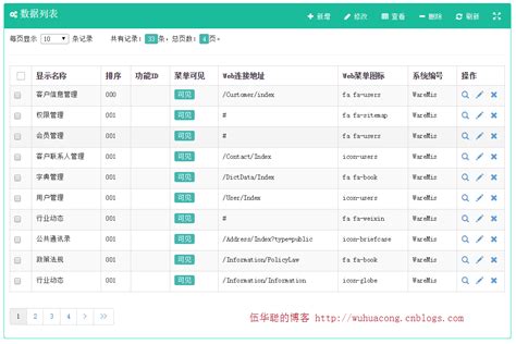 基于metronic的bootstrap开发框架经验总结（2） 列表分页处理和插件jstree的使用 伍华聪 博客园