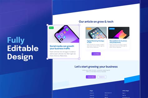 Saasly Tech And Saas Web Ui Kit Websites Ux And Ui Kits Ft Saas And Technology Envato