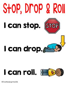 Stop Drop And Roll Sequence Activity And Poster Freebie Tpt