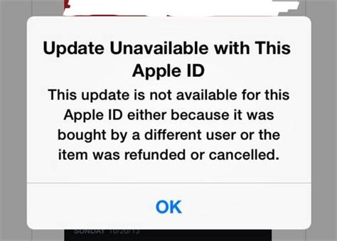 how to update unavailable with this apple id on iphone