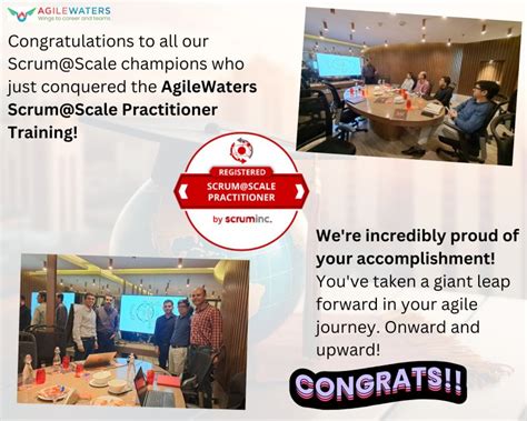 Agilewaters Is Thrilled To Celebrate All The Participants Who Successfully Completed Our Scrum