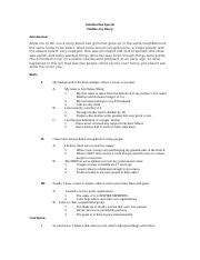 Introduction Speech Outline Doc Introduction Speech Outline Joy Sharp Introduction Allow Me