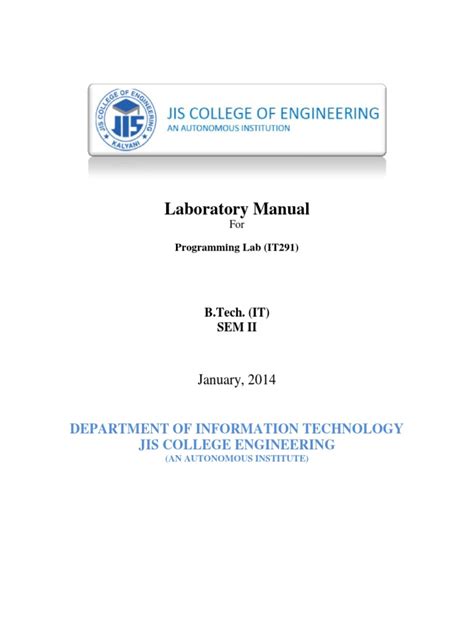 C Lab Manual Pdf Algorithms Computer Programming