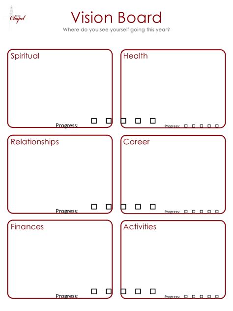 Vision Board Map Worksheet 26 Vision Board Templates Free And Printable