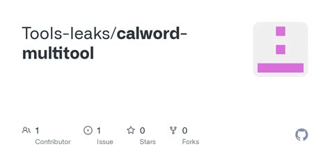 Github Tools Leaks Calword Multitool