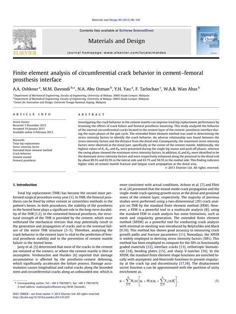 Solution 2013 455 Finite Element Analysis Of Circumferential Crack