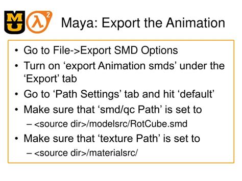 ppt animation maya and valve modeling exporting and compiling