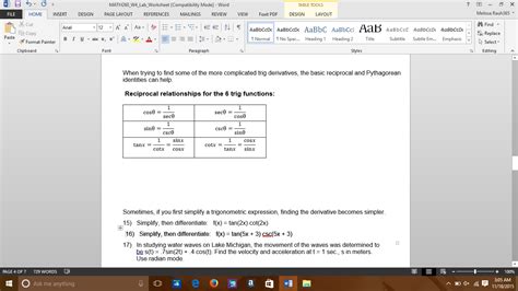 Solved When Trying To Find Some Of The More Complicated Trig Chegg Com