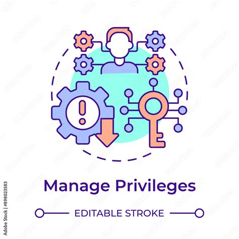 Manage Privileges Multi Color Concept Icon Access Management Data