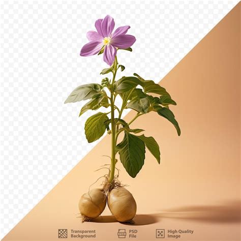 Premium Psd Potato Plant S Flower Solanum Tuberosum Edible Root
