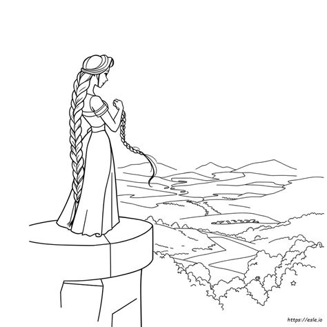 Disney Tangled Prinsessa Tähkäpää Värityskuvat Disney Tangled Prinsessa Tähkäpää Värityskuvat