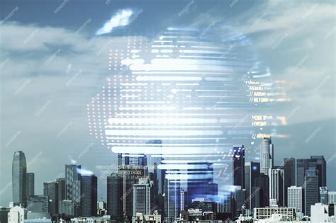 Premium Photo Multi Exposure Of Abstract Programming Language