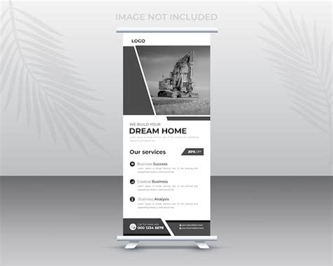 Premium Vector Builder Construction And Architecture Roll Up Banner Design Templates