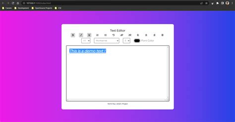 Github Rohitroy Githubjs Text Editor Project This Is A Js Based Text Editor Which Is Made