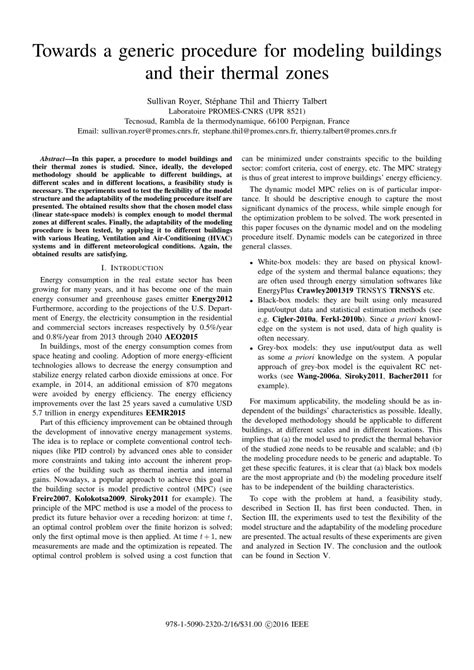 Pdf Towards A Generic Procedure For Modeling Buildings And Their