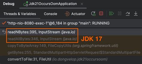 Spring Boot Out Of Memory When Using Jdk21
