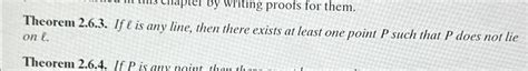 solved prove theorem 2 6 3theorem 2 6 3 ﻿if l ﻿is any line