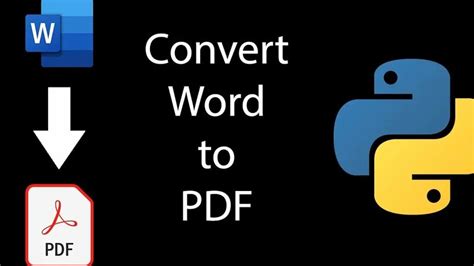 Lets Convert Word File To Pdf Using Python