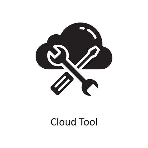 Cloud Tool Vector Solid Icon Design Illustration Cloud Computing